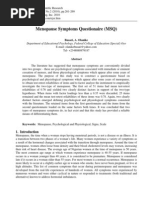 Menopause Symptom Scale Greene Climacteric | PDF | Lifestyle