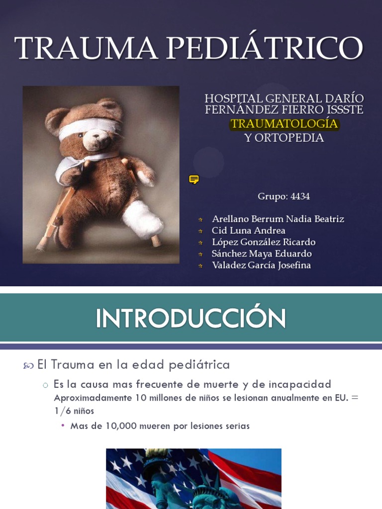 Trauma Pediátrico PDF | PDF | Lesión | Lesión cerebral traumática