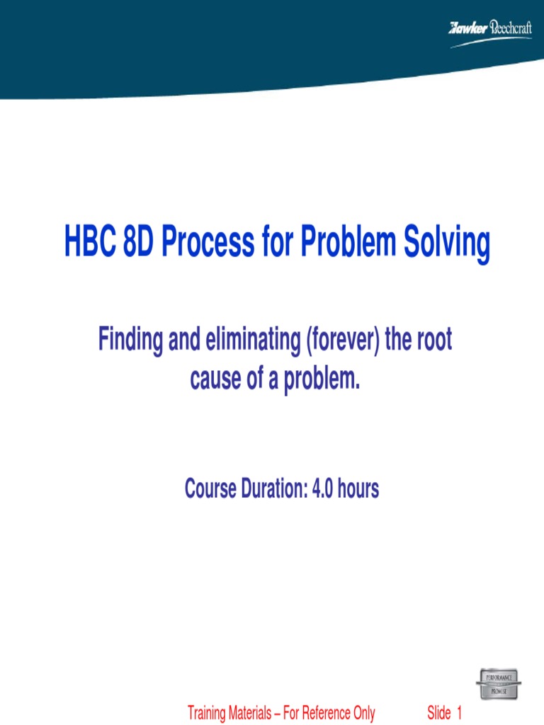8d Training 9-8-2008-Root Cause Analysis | PDF | Causality | Drilling