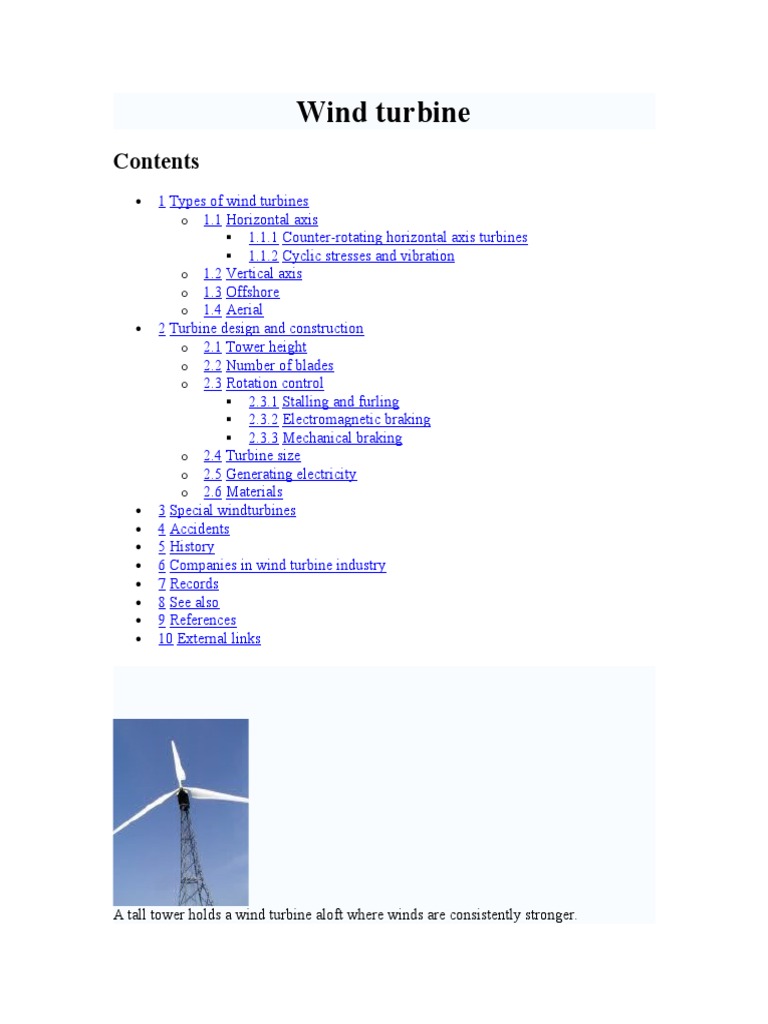 Wind Turbines | PDF