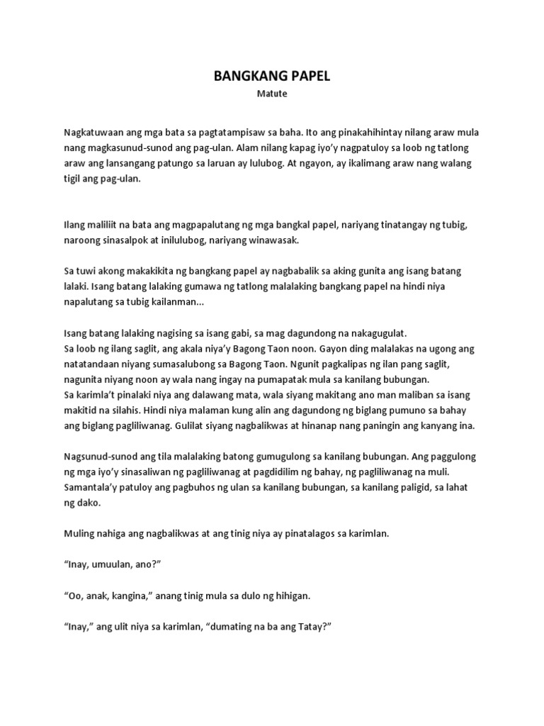 Bangkang Papel | PDF