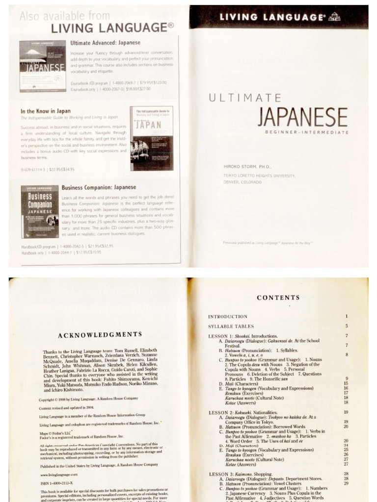 Ultimate Japanese Beginner-Intermediate | PDF | Japanese Language ...