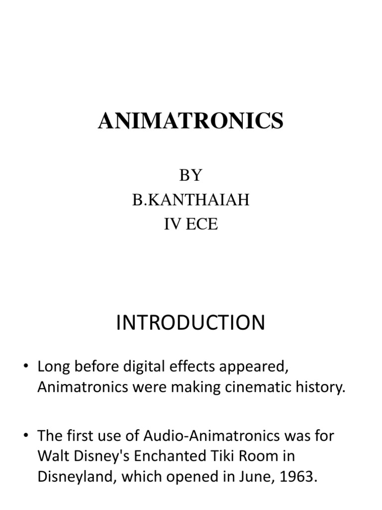 Animatronics | PDF | Animation | Leisure