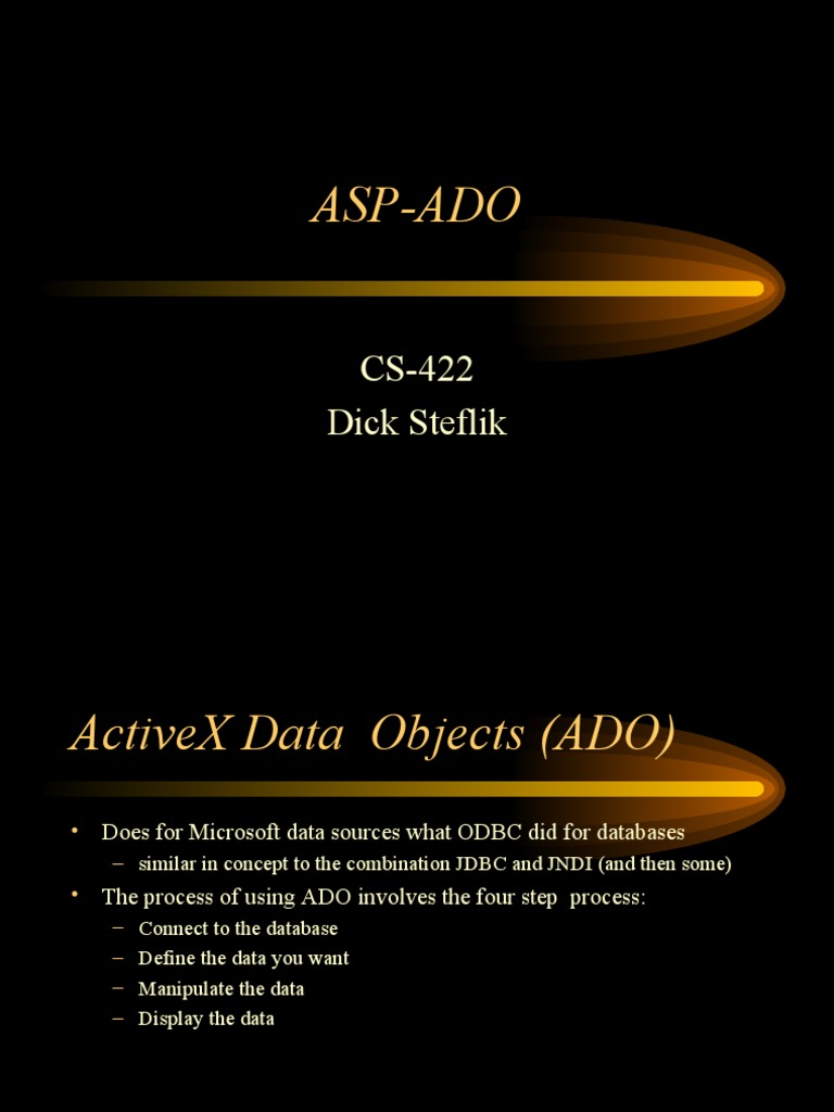 Activex Data Objects Pdf Active X Data Objects Oracle Database
