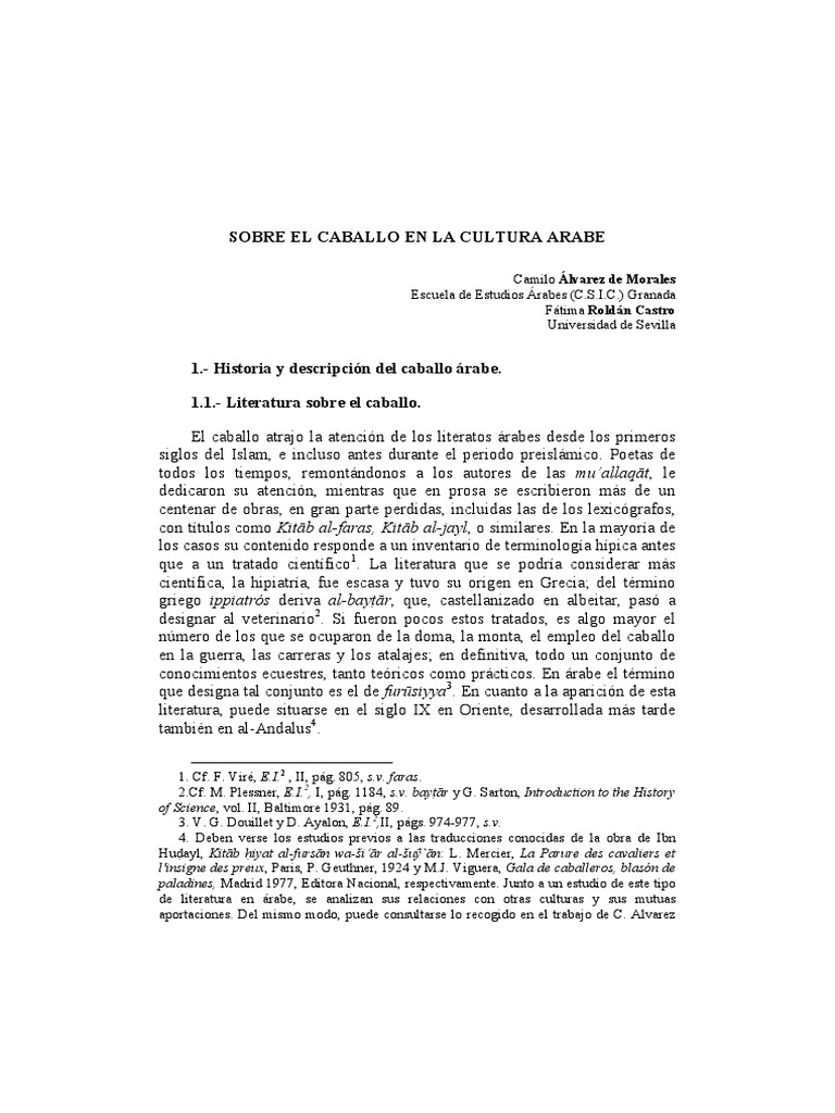 El Caballo en la Cultura Árabe | PDF | Caballos | Al Andalus