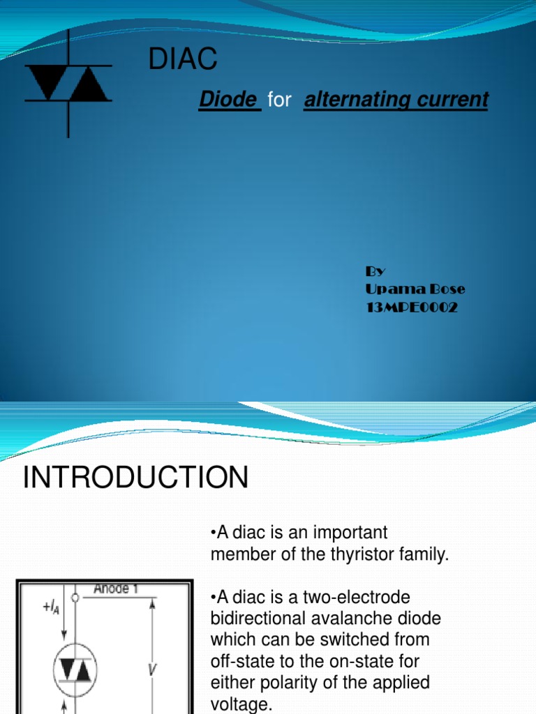 DIAC | PDF | Power Electronics | Electrical Engineering