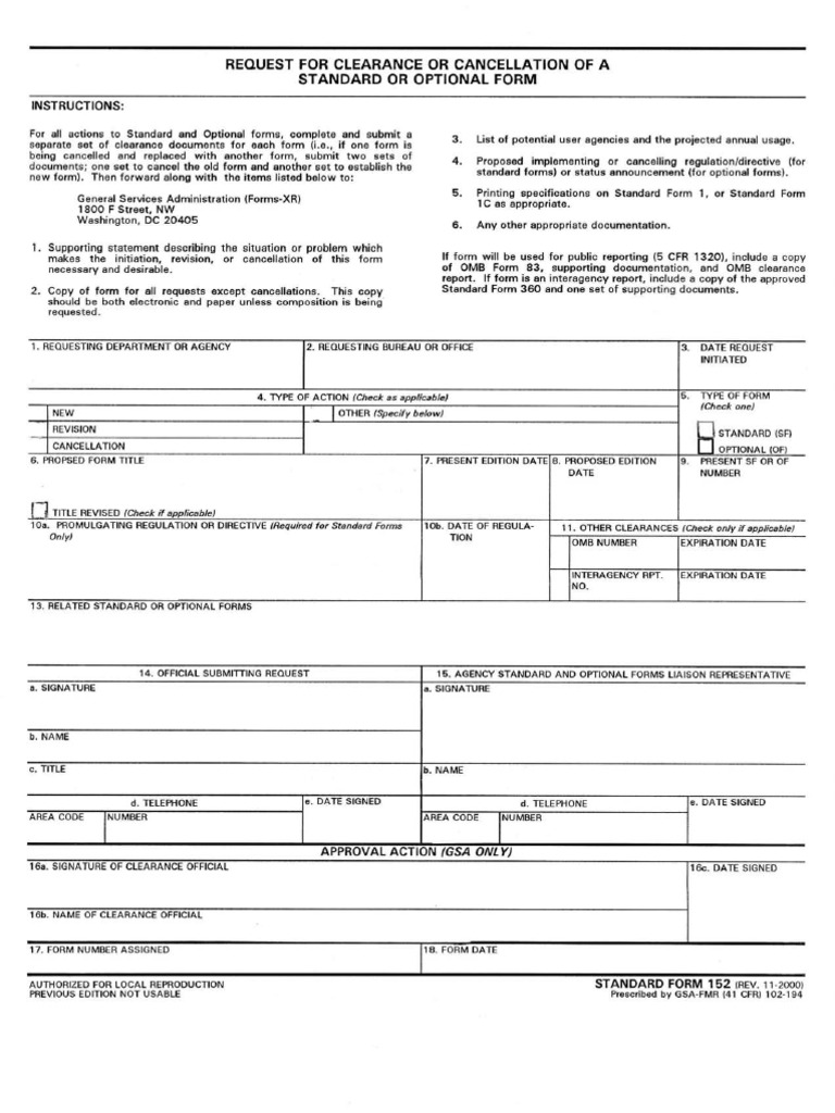 Standard Form 152 | PDF | Business