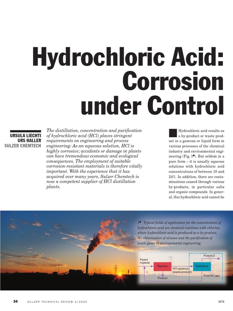 HCL Corrosion Under Control | PDF | Hydrochloric Acid | Distillation