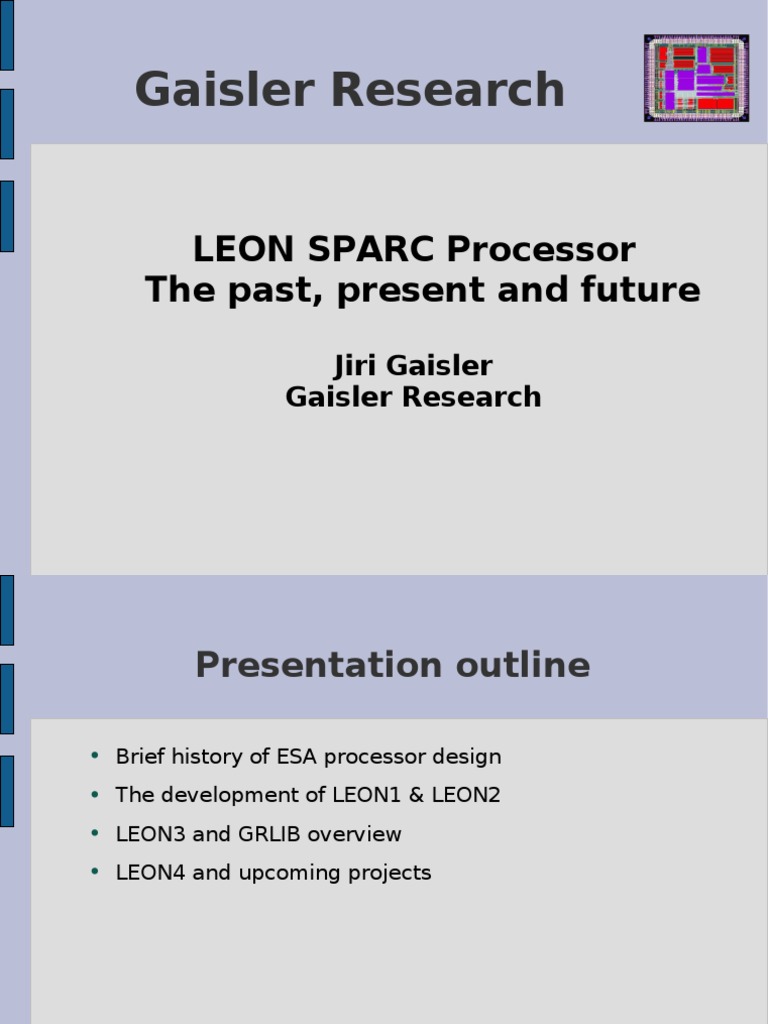 LEON3 SPARC Processor, The Past Present and Future | PDF | Mips ...