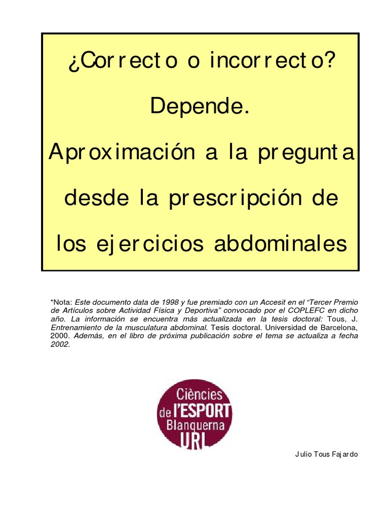 Abdominales Julio Tous | PDF | Contracción muscular | Músculo
