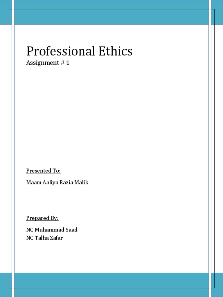 Professional Ethics Assignment 1 Pdf Hedonism Morality 5948