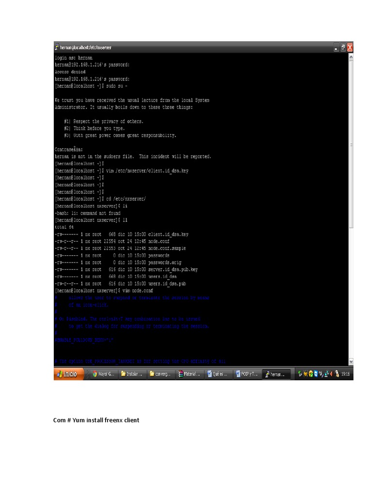 Com # Yum Install Freenx Client | PDF