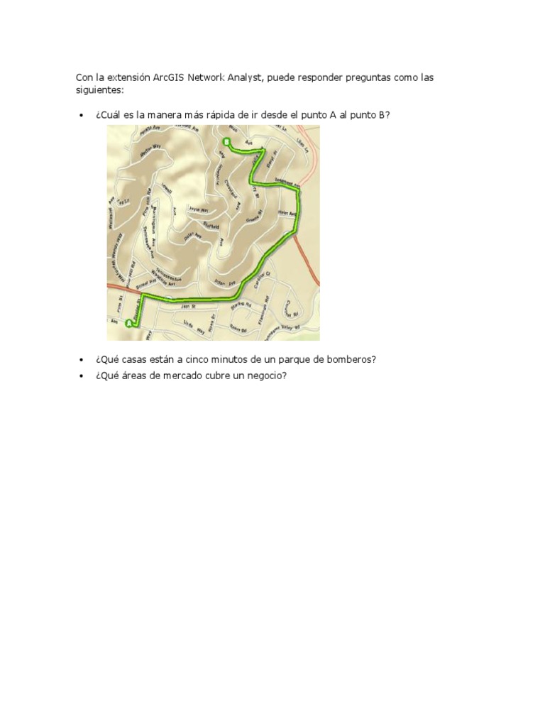 Análisis de Rutas en ArcGIS Network Analyst | PDF | Red de computadoras ...