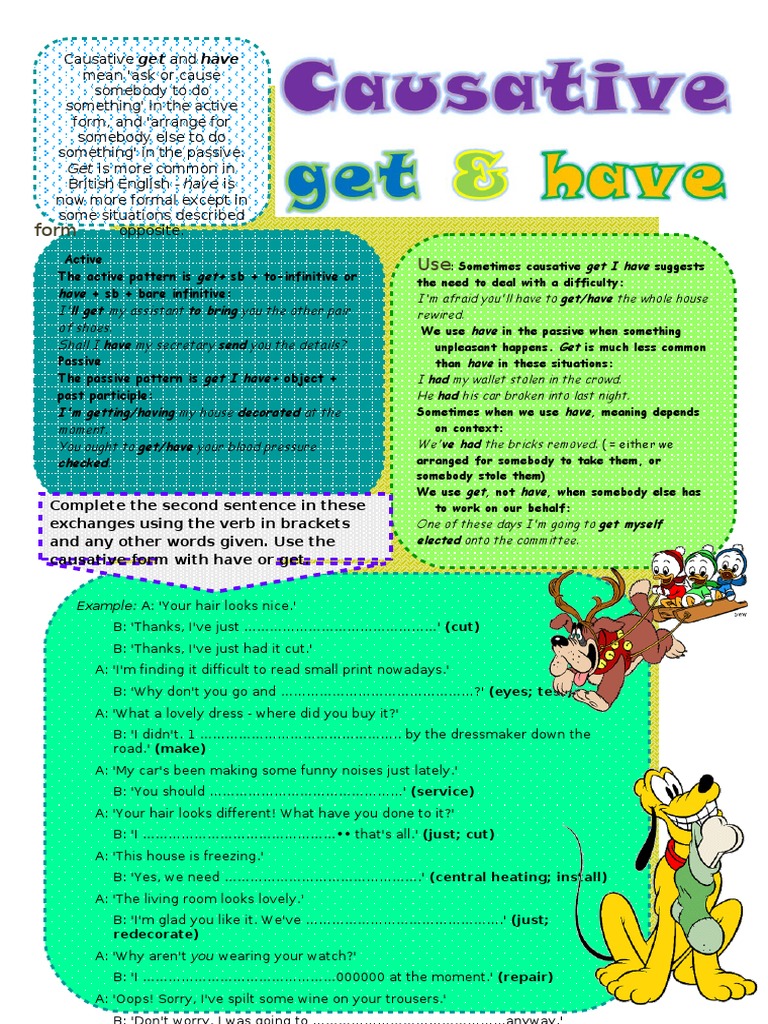 Causative Verbs Get and Have: Distinguishing Uses and Forms in the ...