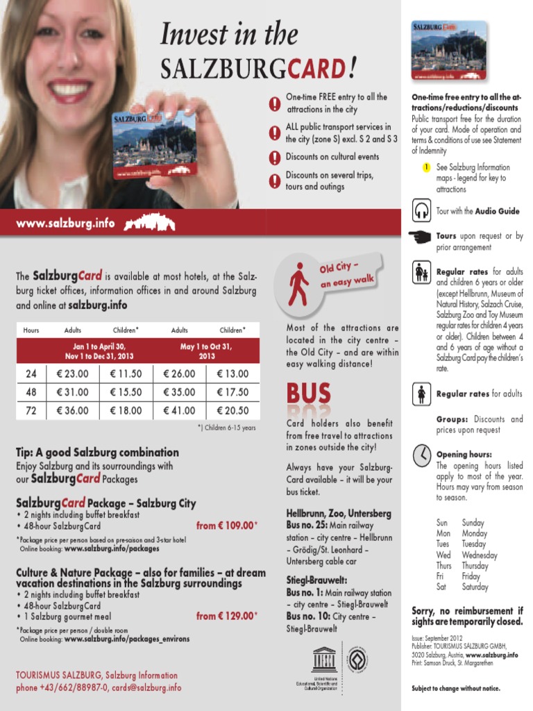 Salzburgcard Folder en | PDF | Wolfgang Amadeus Mozart | Leisure