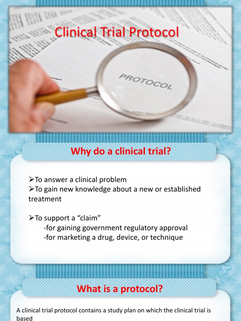 Clinical Trial Protocol Overview | PDF | Clinical Trial | Statistics