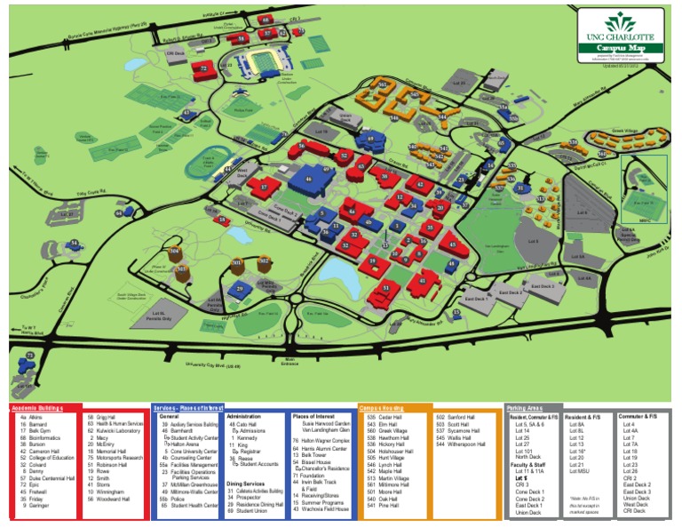 UNCC Campus Map | PDF | Sports | Further Education