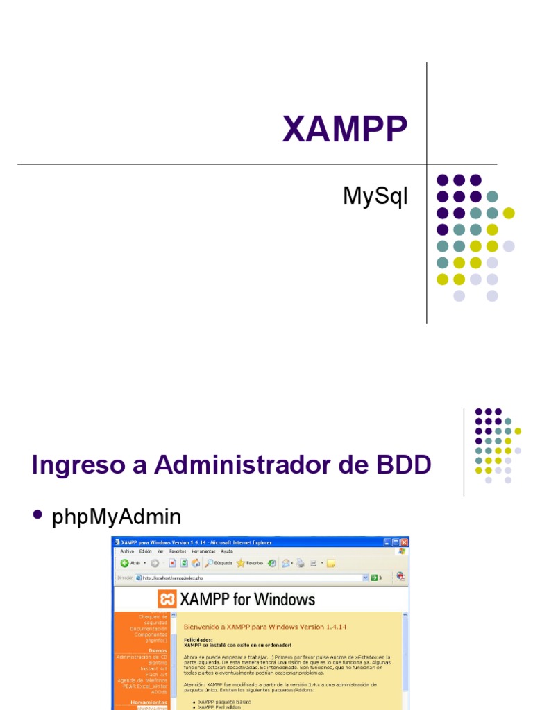 Uso de MySQL en XAMPP: Guía Práctica | PDF | SQL | Tabla (base de datos)