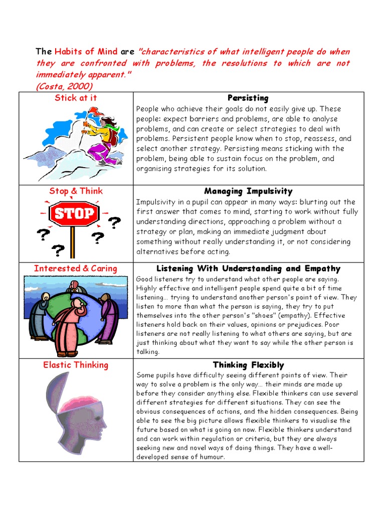 Characteristics of Intelligent Thinkers | PDF | Thought | Humour