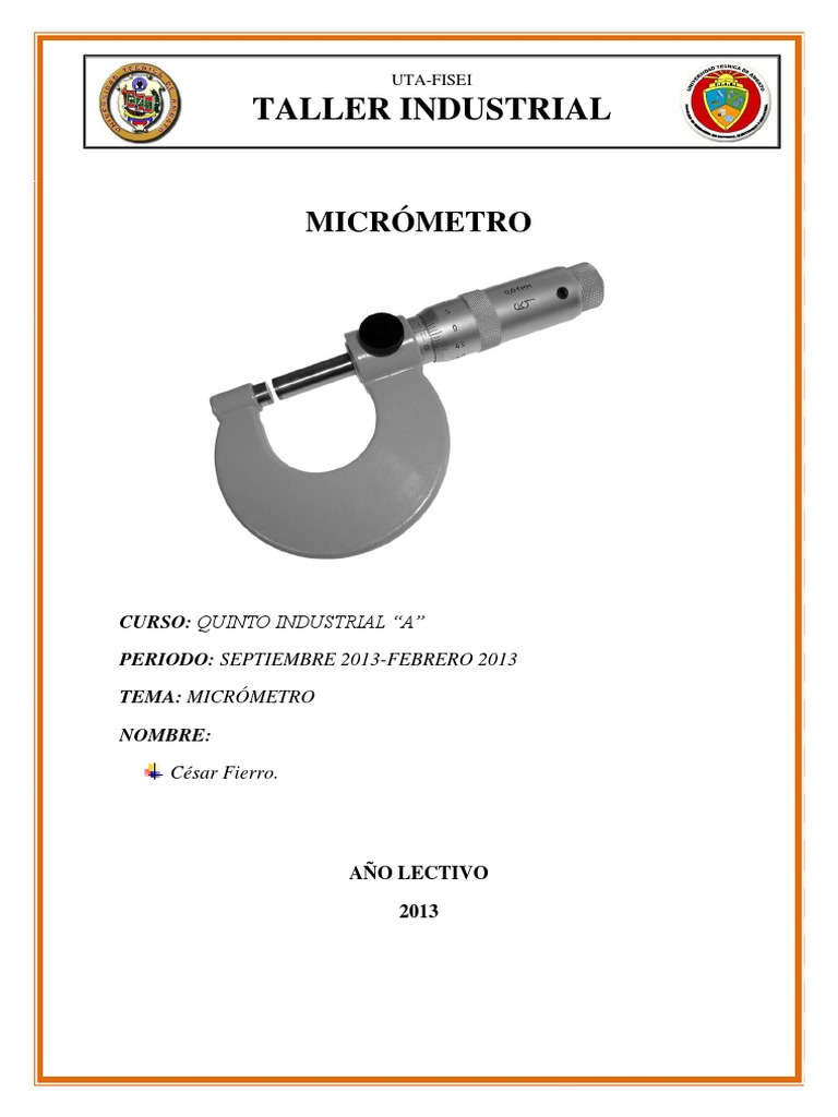 MICRÓMETRO | PDF | Longitud | Observación científica