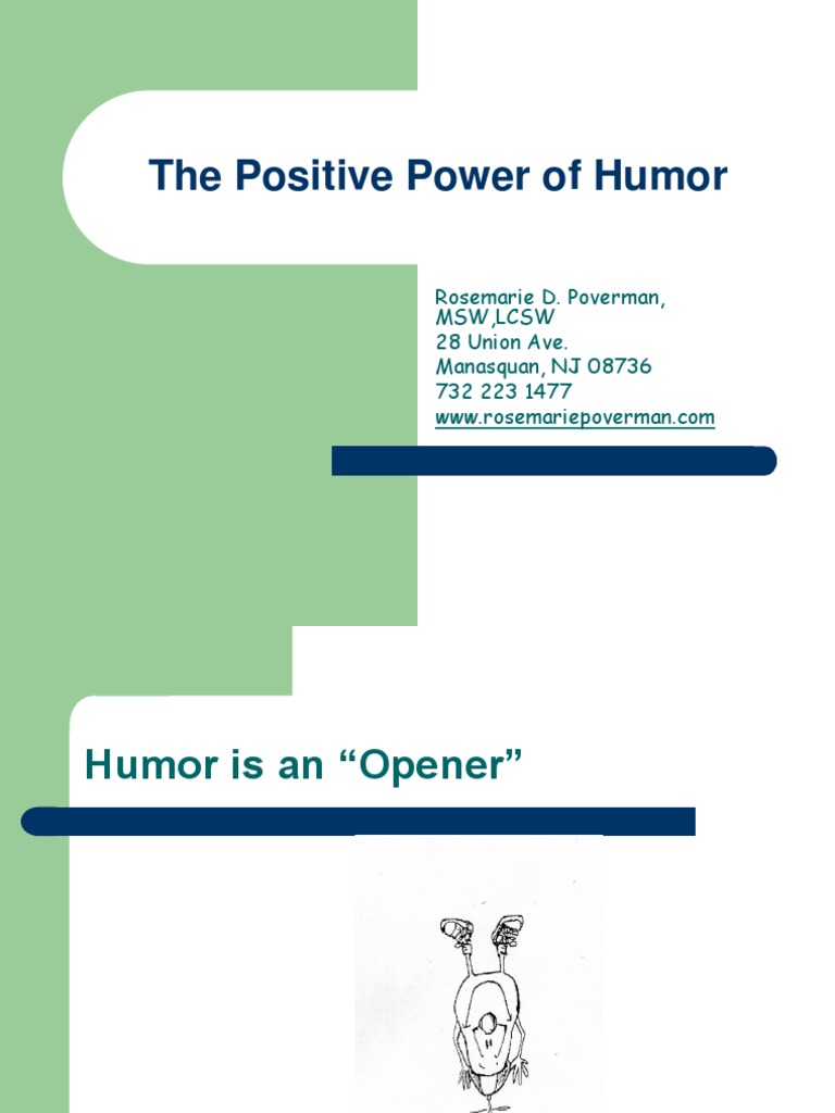 The Positive Power of Humor School Counselors | PDF | Humour | Laughter