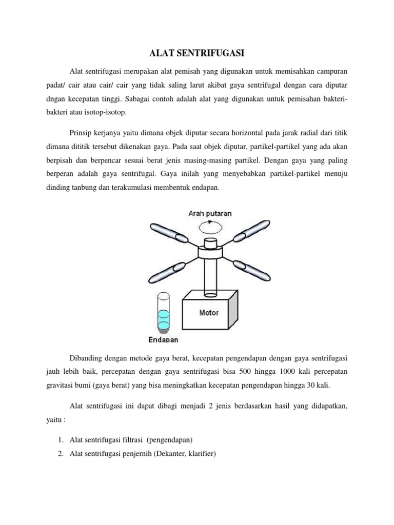 Alat Sentrifugasi | PDF