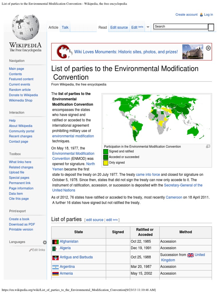 International Weather Modification Treaty | PDF | Government