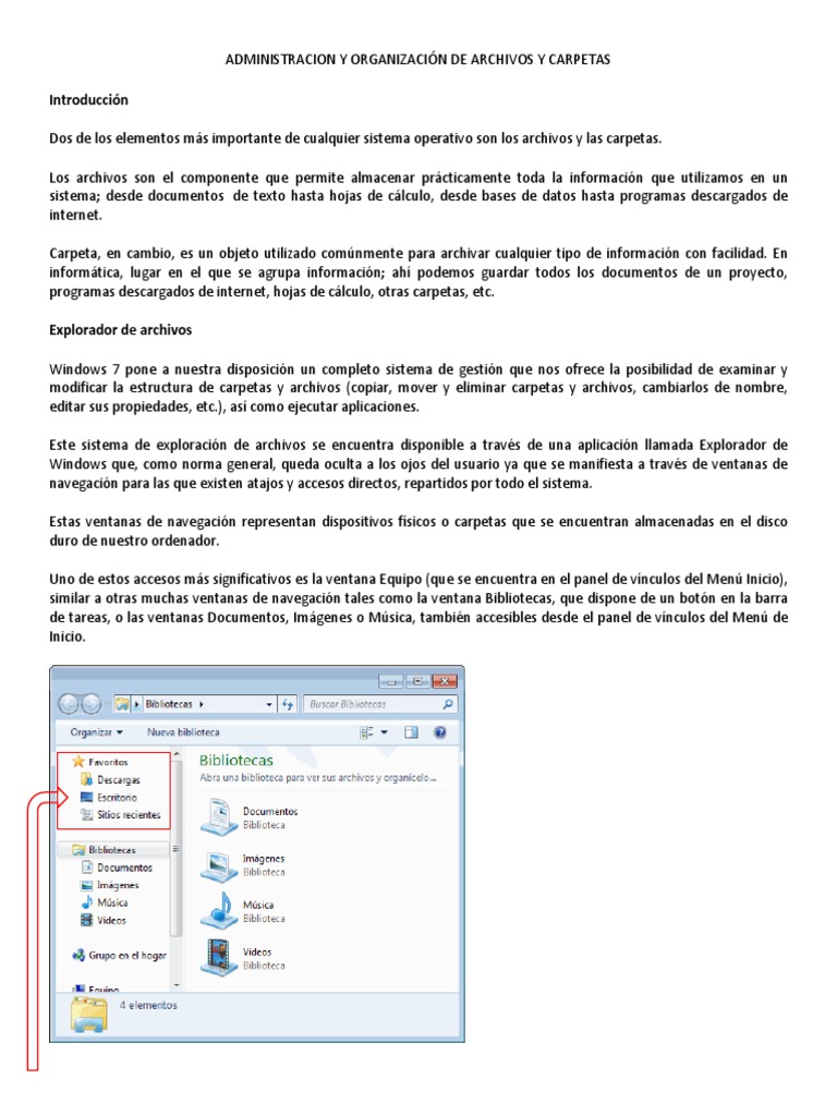 Administracion y Organización de Archivos y Carpetas | Descargar gratis PDF | Archivo de ...