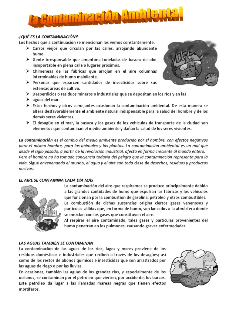 separata CONTAMINACIÓN 4 y 5 | Contaminación | Residuos