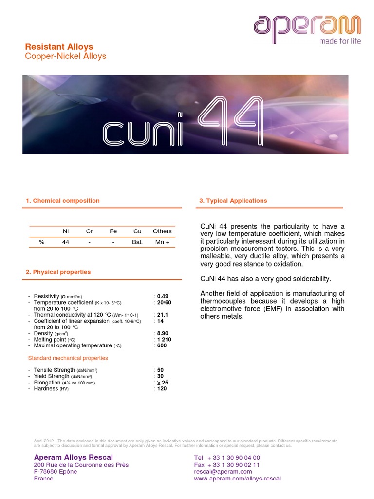 Copper-Nickel Alloys Overview | PDF