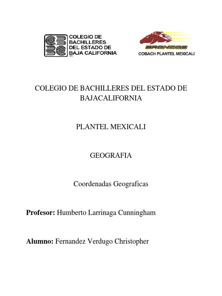 Coordenadas Geográficas en Mexicali | PDF | Escuelas | Estudiantes