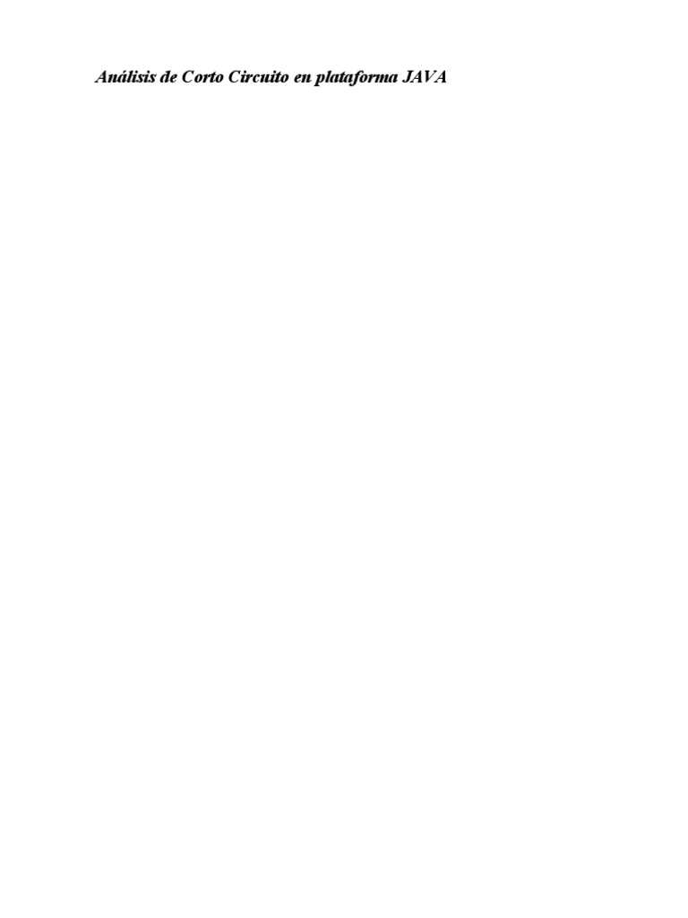 Short Circuit - JAVA | PDF | Impedancia eléctrica | Java (lenguaje de ...