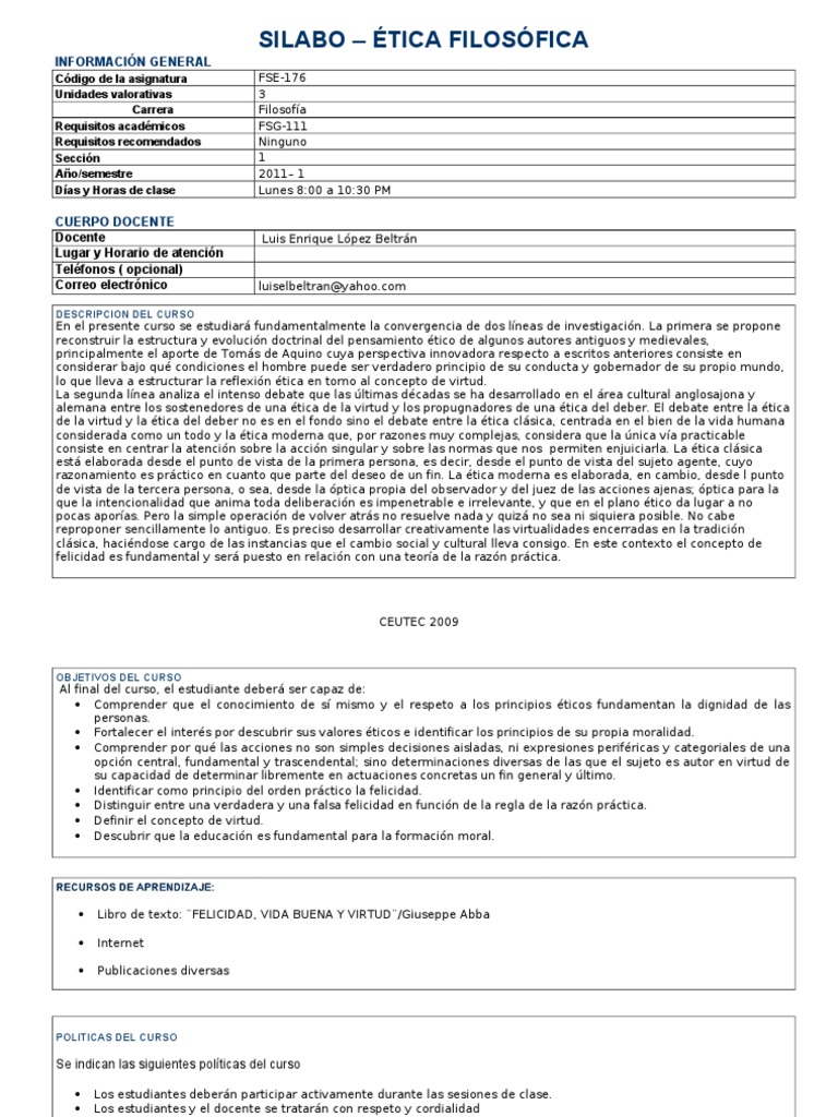 Filosofía Ceutec | PDF | Moodle | Prueba (evaluación)