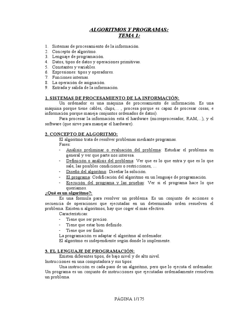 Pseudocodigo | PDF | Algoritmos | Programa de computadora