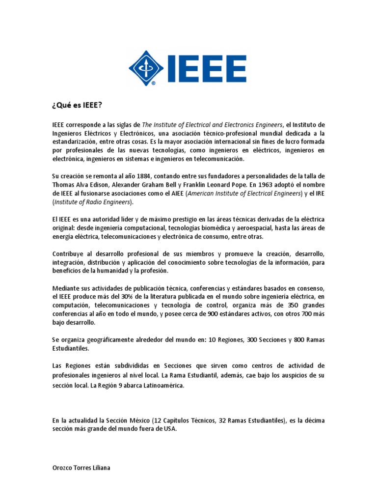 Qué Es IEEE | PDF | Ciencia y Tecnología | Ingeniería