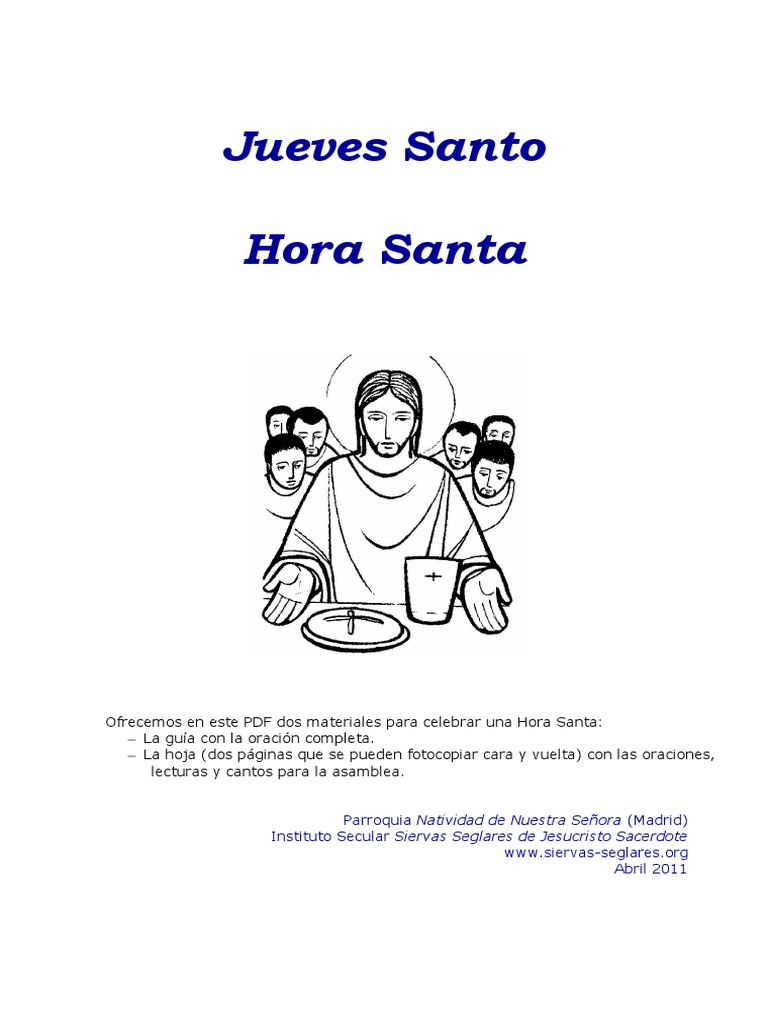 Jueves Santo Hora Santa 2011 | PDF