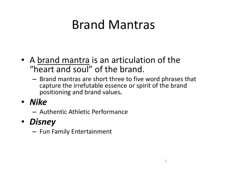Crafting Effective Brand Mantras | PDF | Self-Improvement