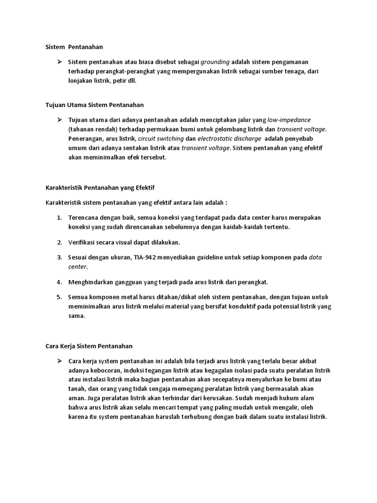 Sistem Pentanahan | PDF