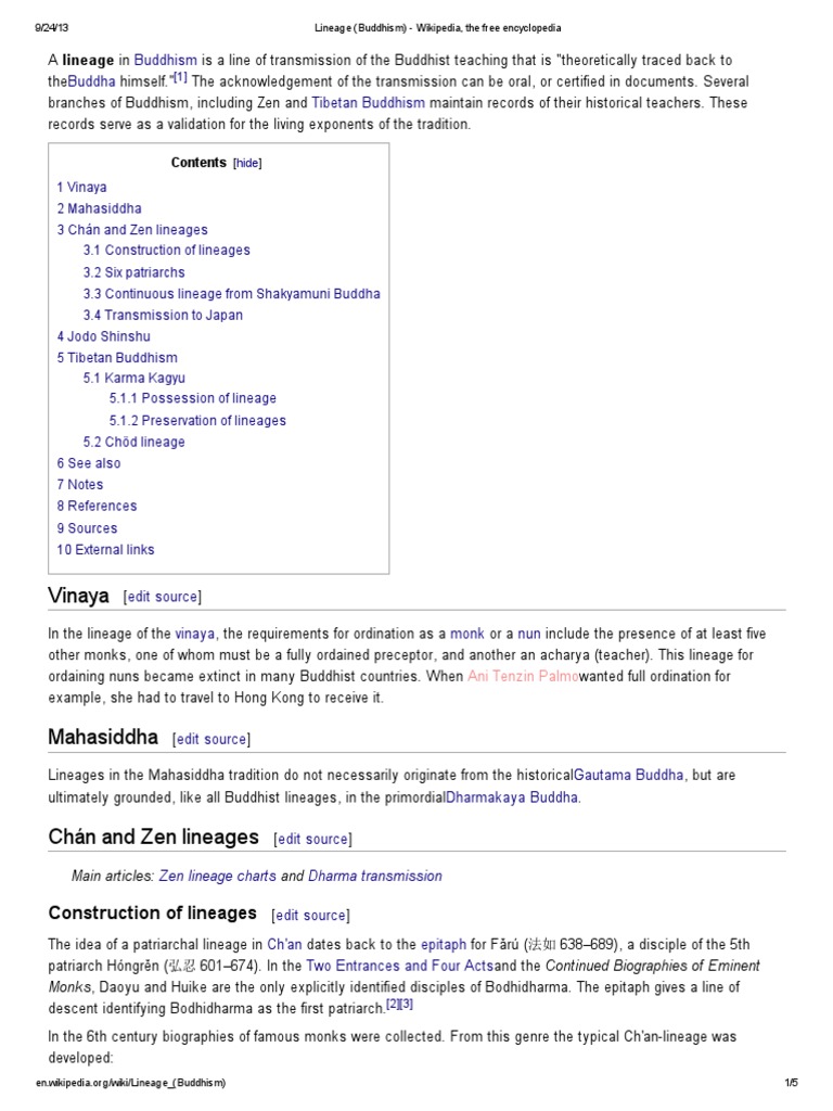 Lineage (Buddhism) | PDF | Mahayana | Japanese Philosophy