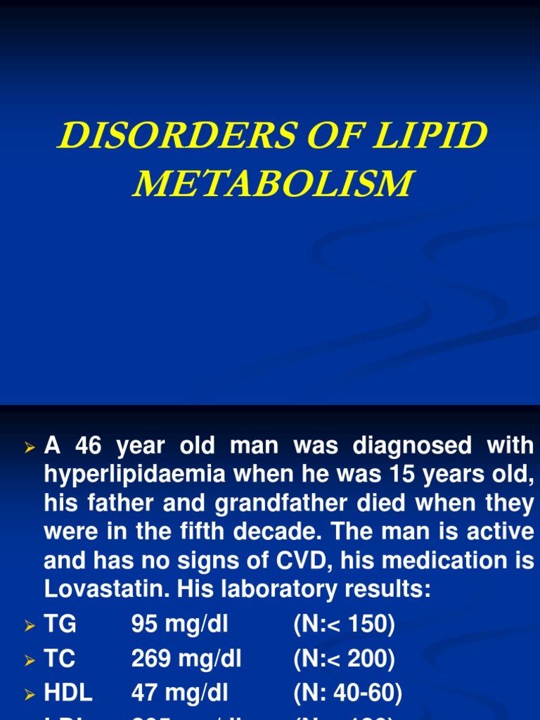 Disorders of Lipid Metabolism Lecture | Lipoprotein | High Density ...
