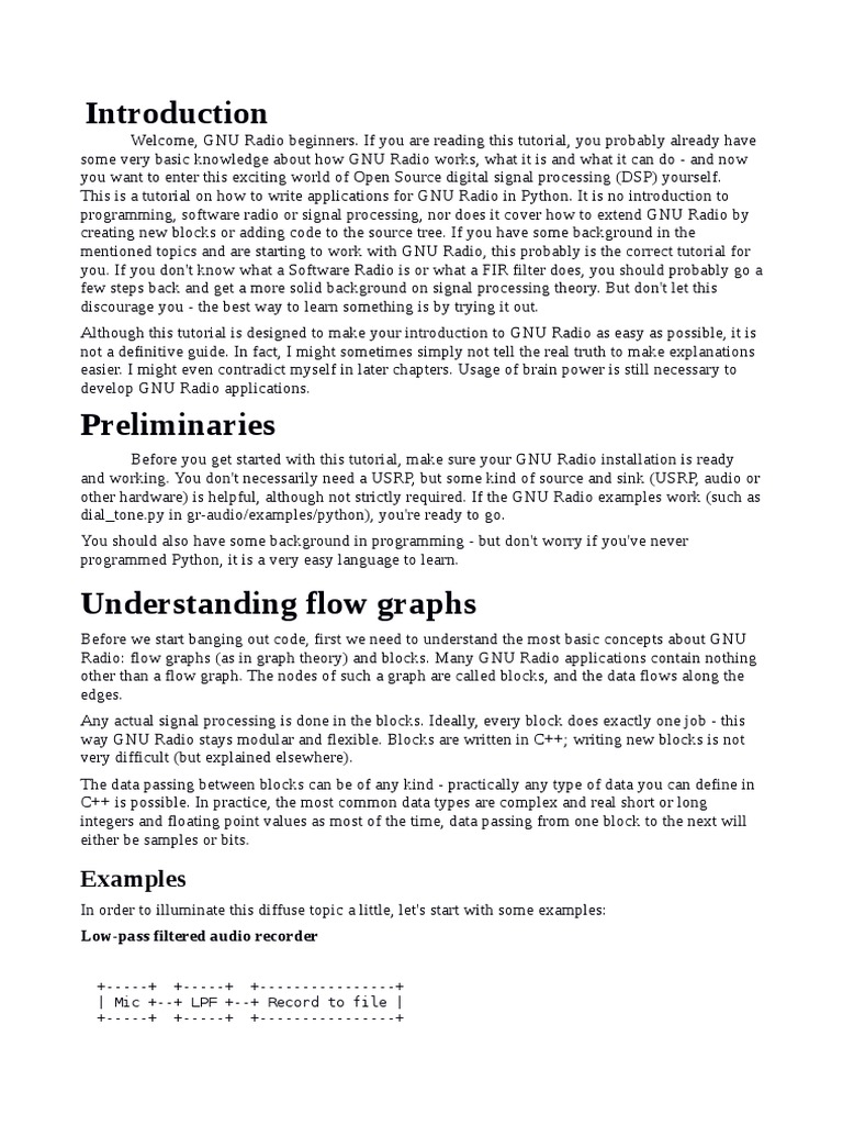 GNURadio Training | PDF | Parameter (Computer Programming) | Python (Programming Language)