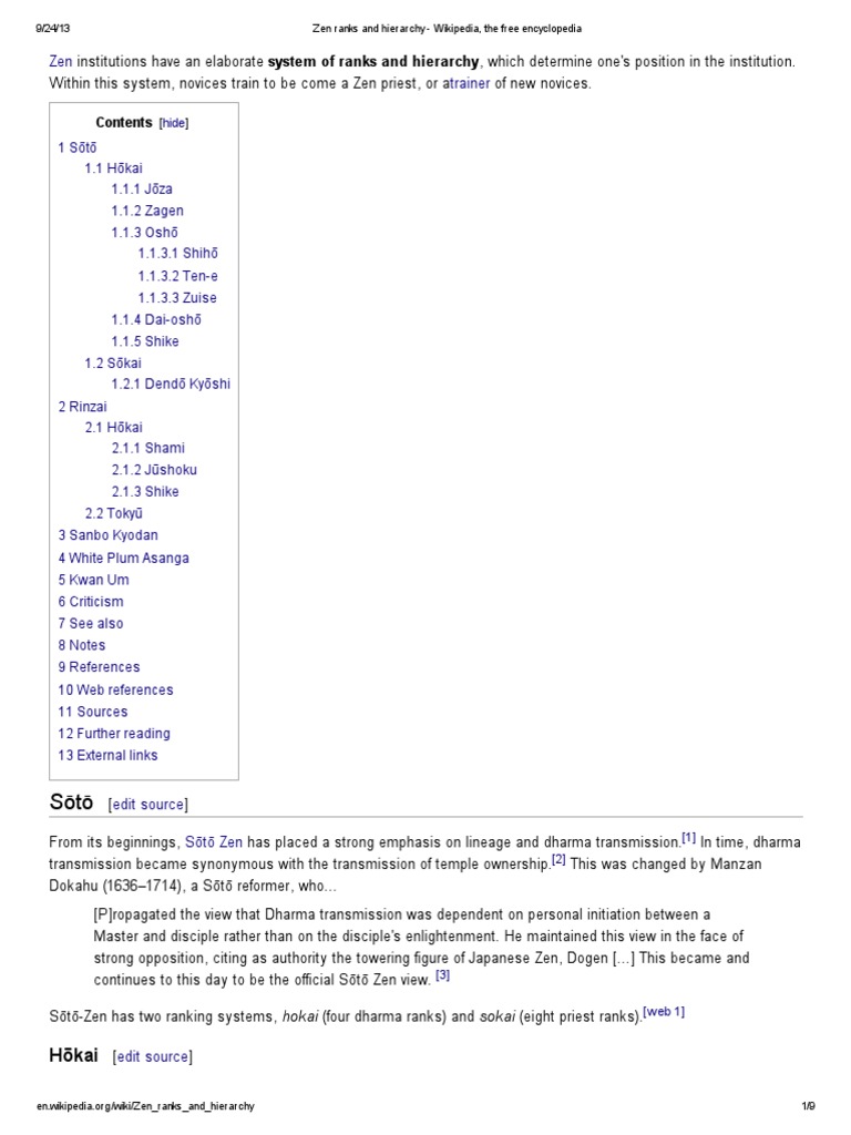 Zen Ranks and Hierarchy | PDF | Kōan | New Age