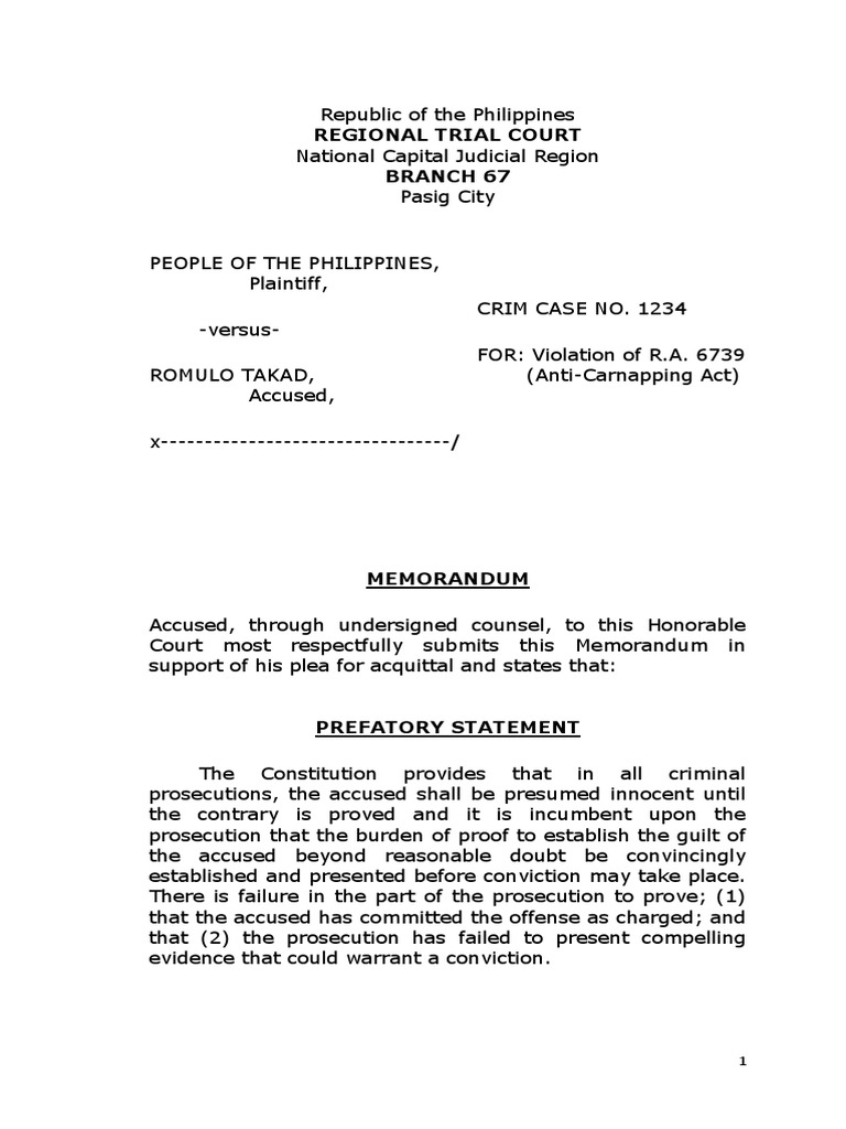 Republic of the Philippines | Witness | Testimony