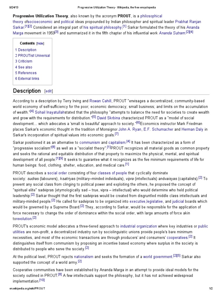 Progressive Utilization Theory | PDF | Political Science | Political ...