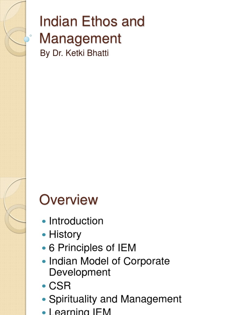 Indian Ethos and Management | PDF | Spirituality | Consciousness