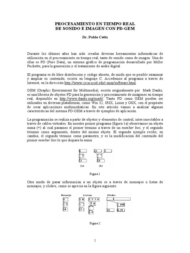 Procesamiento Con PD-GEM - Pablo Cetta | PDF | Electrónica | Tecnología ...