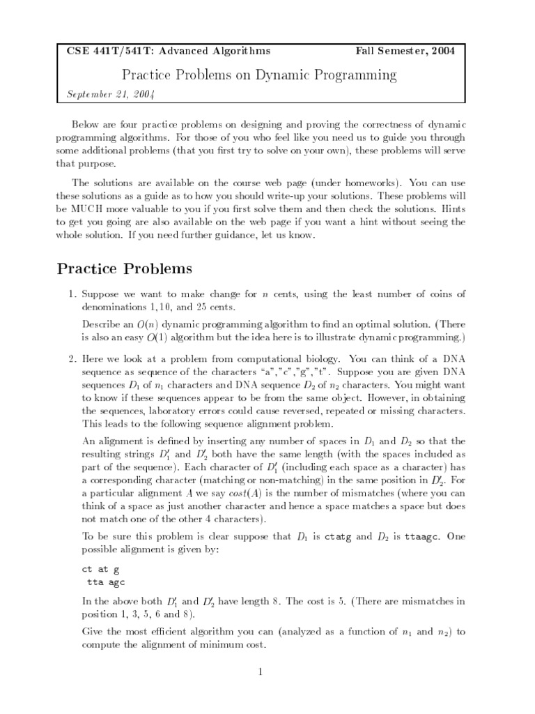 Hw2 Practice | PDF | Dynamic Programming | Formalism (Deductive)