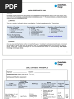 Knowledge Transfer Plan Template | PDF