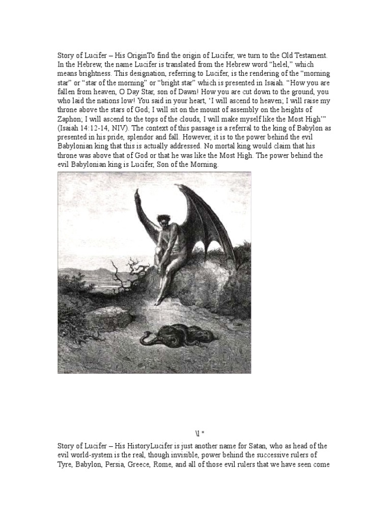 Story of Lucifers Fall | PDF | Lucifer | Mythology