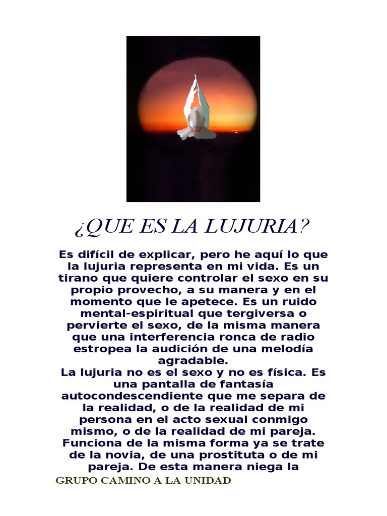 Que Es La Lujuria | PDF | Lujuria | Erotismo